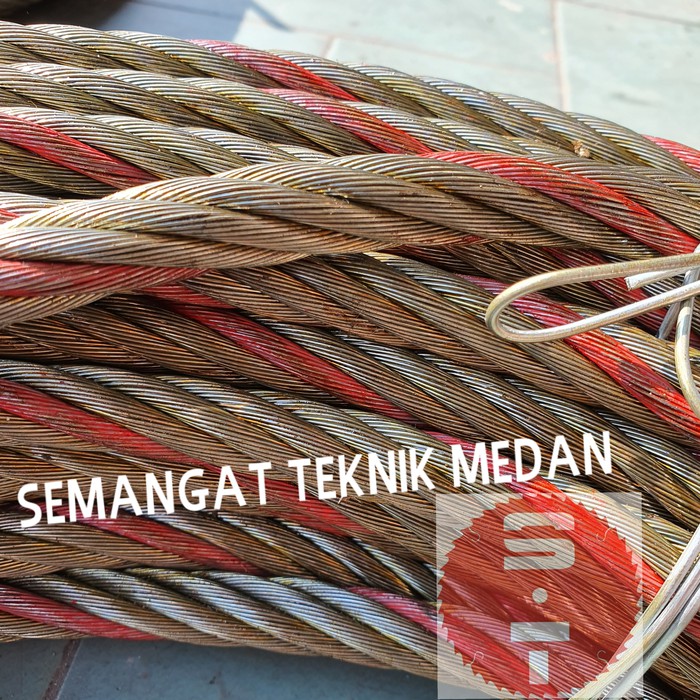 Jual 12mm KABEL SELING SLING TALI KAWAT BAJA STEEL WIRE ROPE 12 mm ECER | Shopee Indonesia