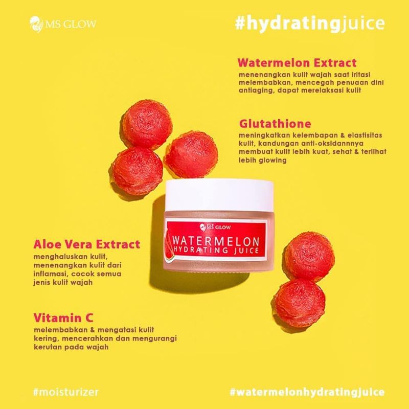 Jual Moisturizer MS GLOW original (yuzu, watermelon, kaktus) | Shopee ...
