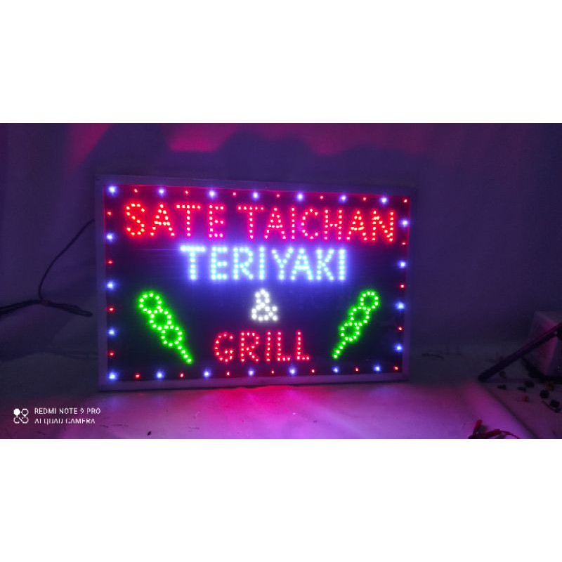 Jual tulisan led sign SATE TAICHAN GRILL & TERIYAKI 65X45cm | Shopee ...