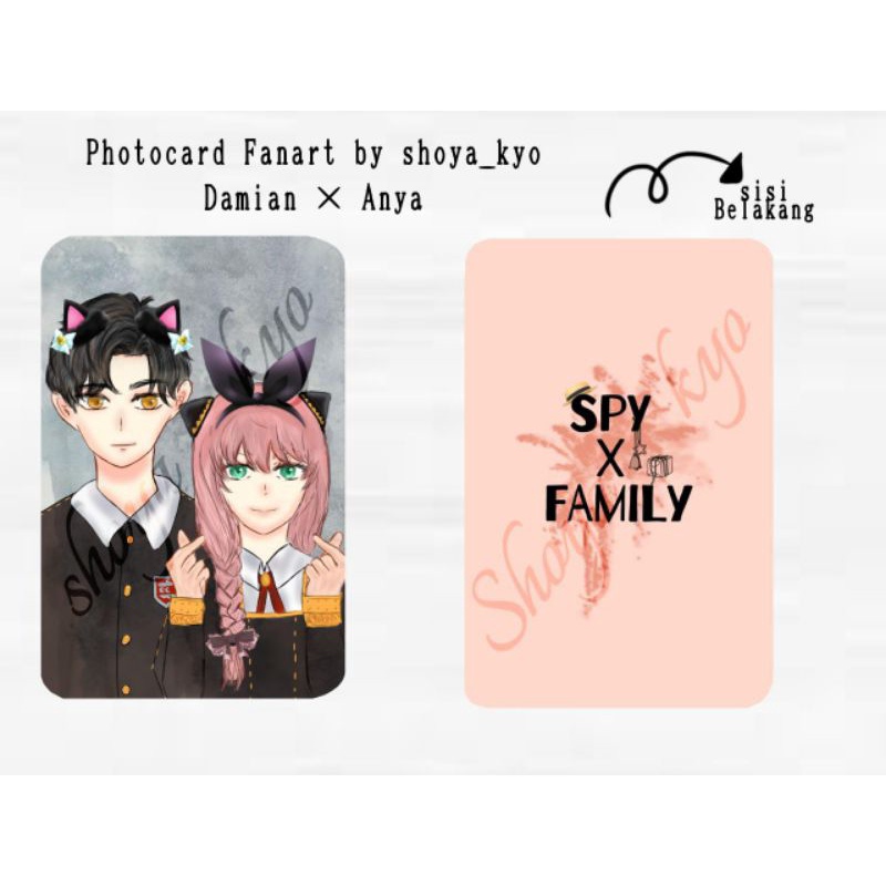 Jual Photocard Fanart spy × family Damian & Anya | Shopee Indonesia