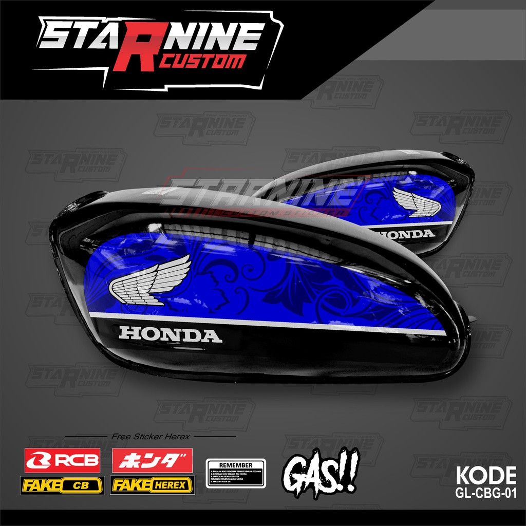 Jual striping cb 100 hologram striping motor cb lama tangki cb glatik ...