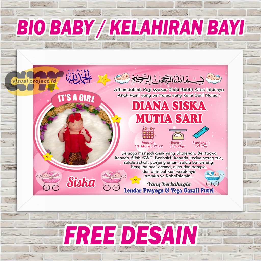 Jual SPANDUK / BANNER / CETAK FOTO KELAHIRAN BIO BABY / SPANDUK ...
