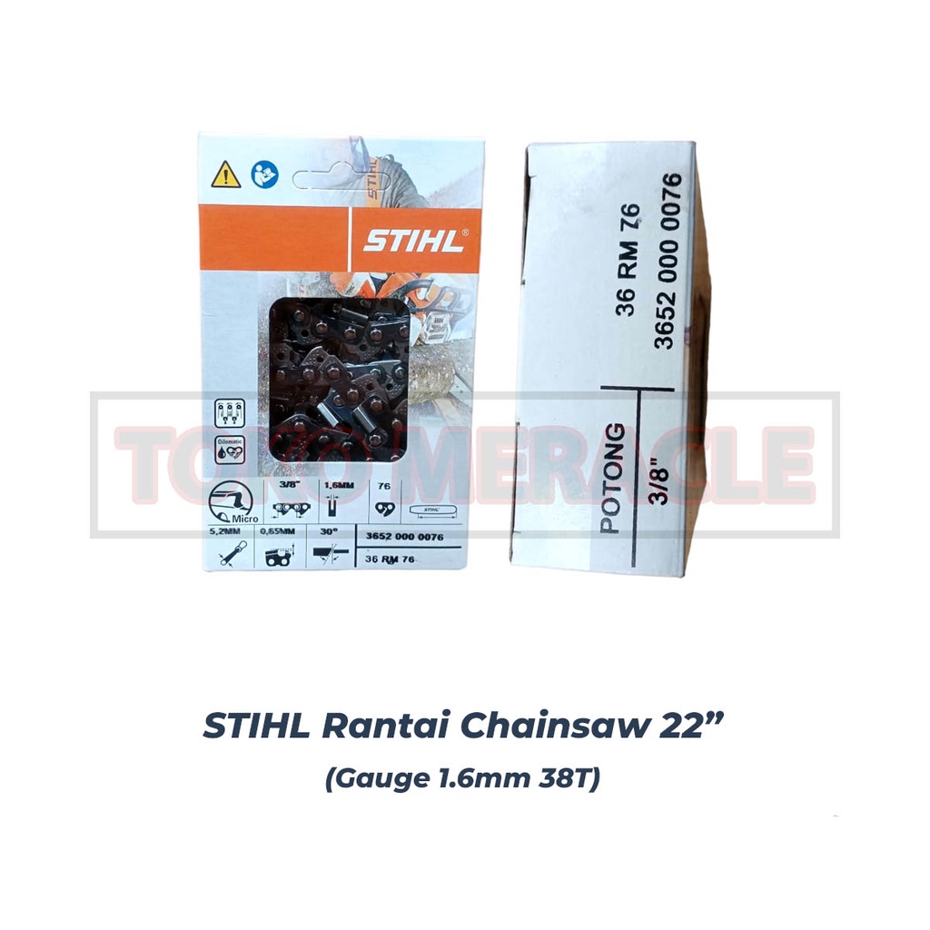 Jual [POTONG 22"] STIHL Rantai Chainsaw 22" (Potong 36 RM 76 ) Gauge Mata Rantai 1,6mm ORIGINAL ...