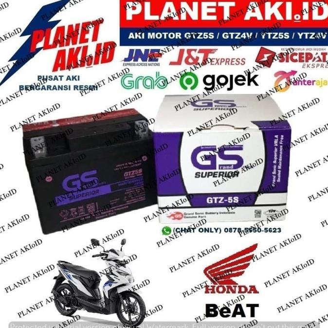 Jual Aki Motor Honda Beat GTZ5S GS Y Accu Kering MF | Shopee Indonesia