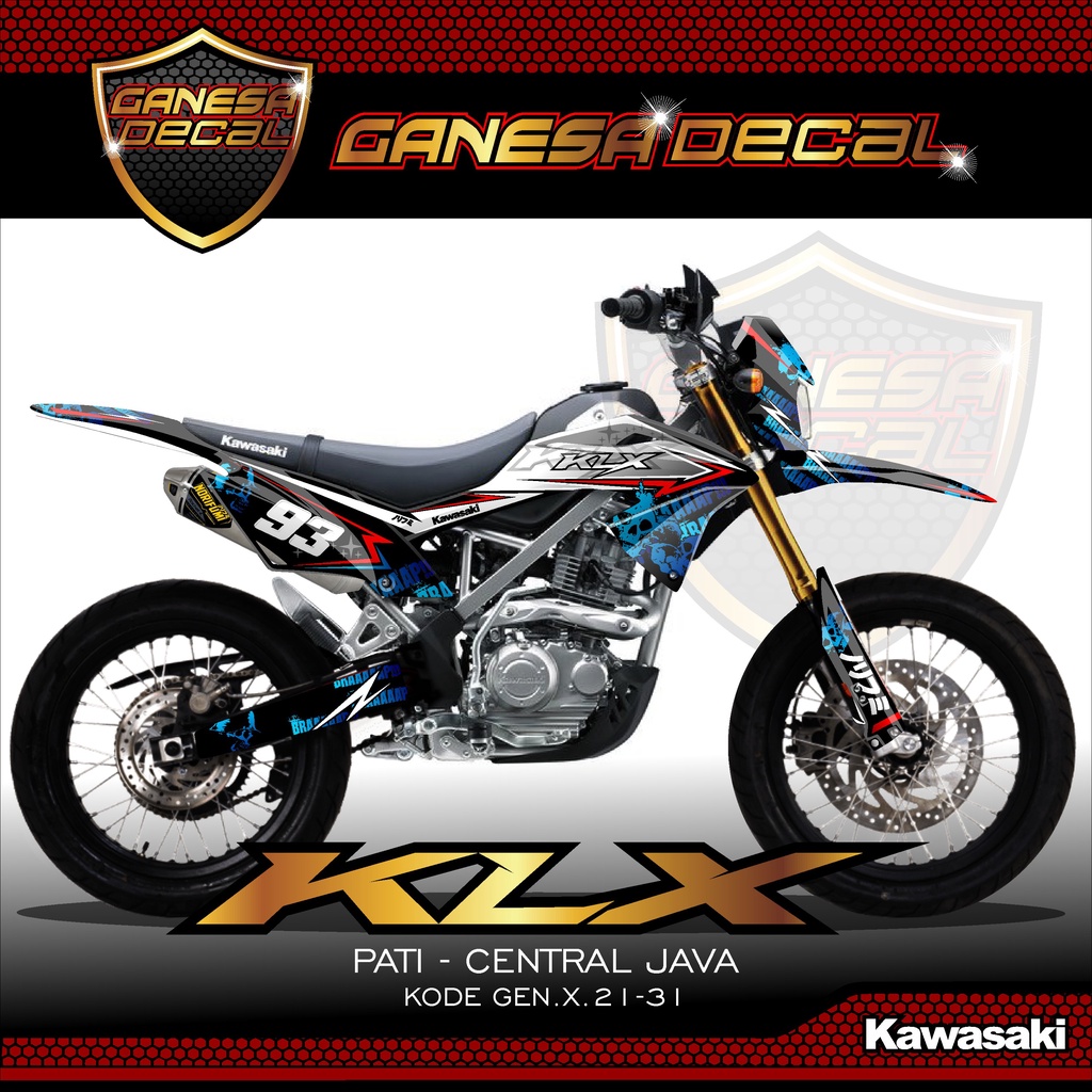 Jual Decal Sticker Motor Cross KLX 150 BF Fullbody-Dekal Stiker KLX BF ...