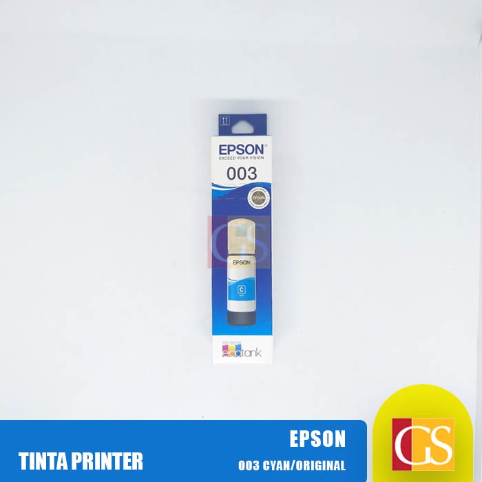 Jual REFILL TINTA EPSON 003 CYAN BIRU ORIGINAL | Shopee Indonesia