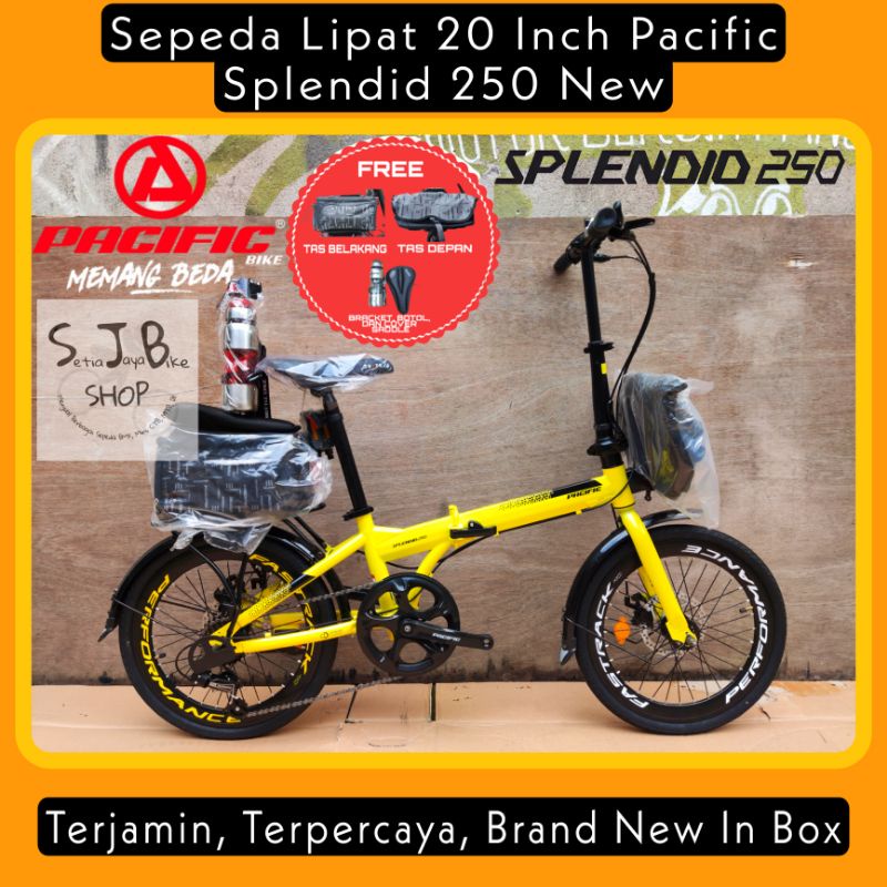 Jual Sepeda Lipat 20 Inch PACIFIC SPLENDID 250 New Steel Hi-Ten 7 Speed ...