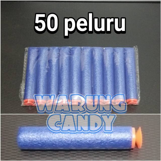 Jual 50pcs peluru Nerf tempel Murah Warna Biru Tua / dart suction ...