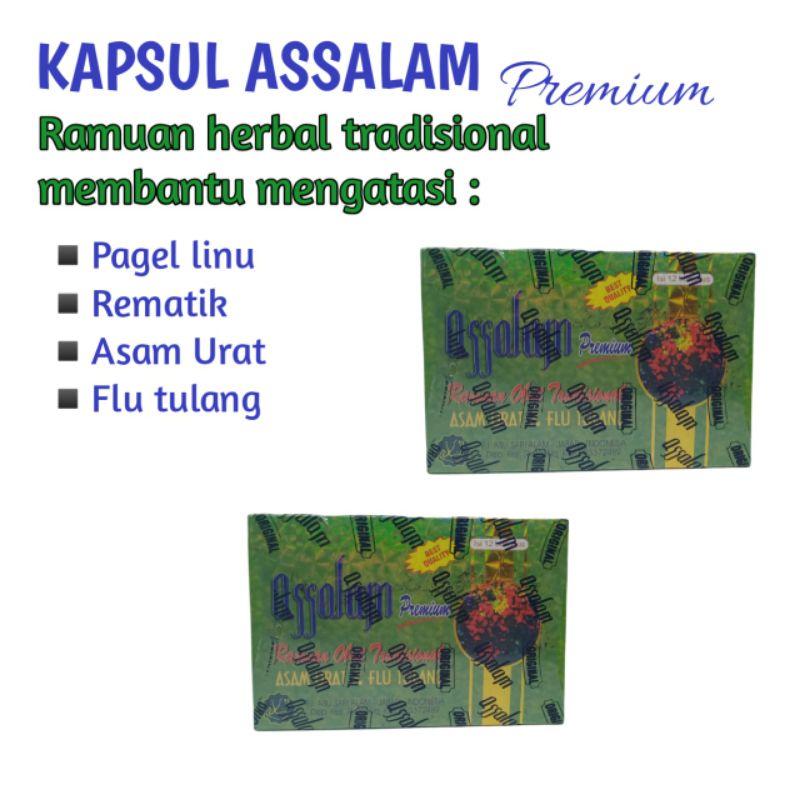 Jual Ramuan obat tradisional assalam asam urat premium asli 48 kapsul ...