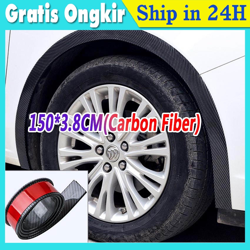 Jual 150*3.8 CM List Carbon over fender Roda Ban Mobil Guard Anti Gores ...