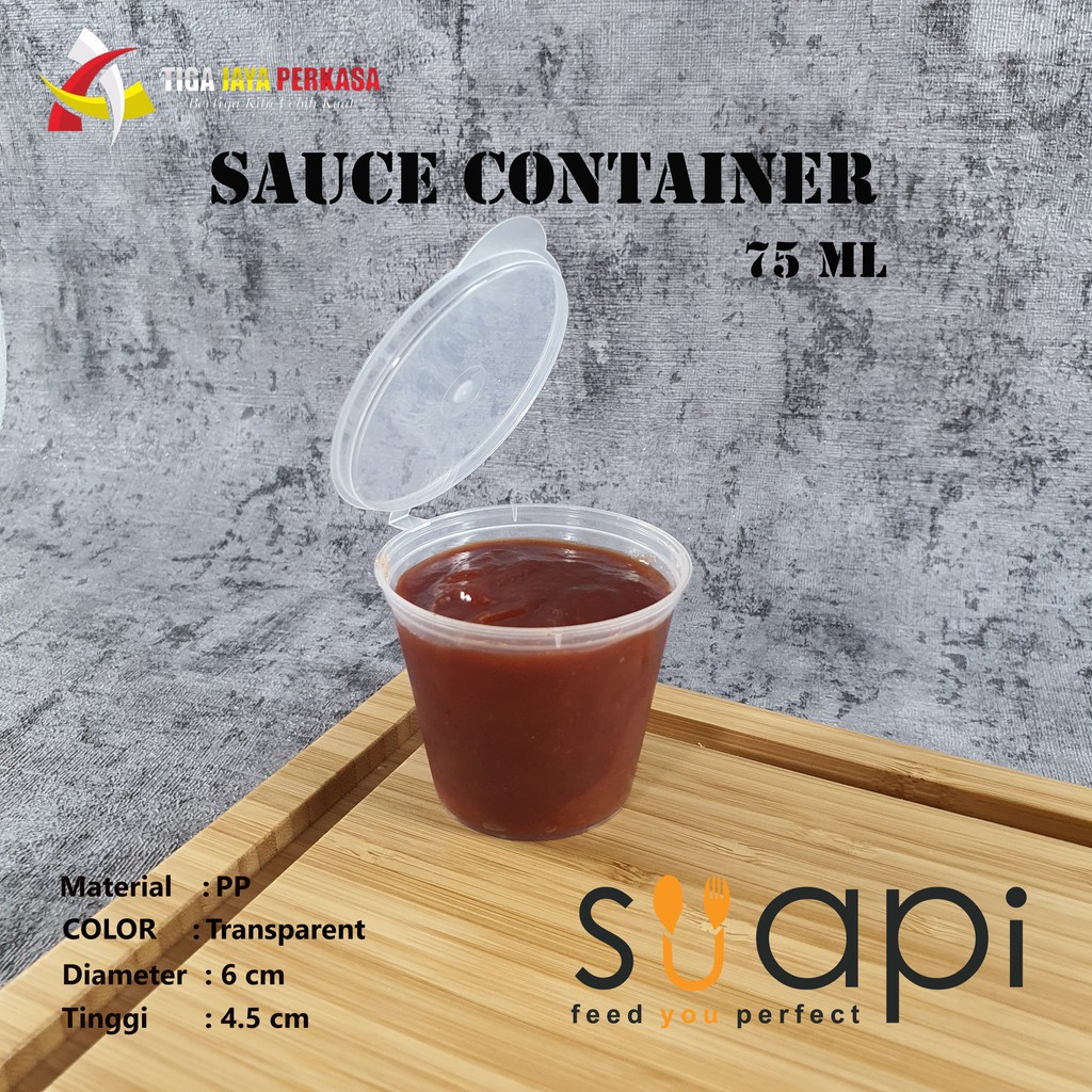 Jual Sauce Container 75 ml SUAPI /Cup Sambal/Cup Saos/Tempat Saos ...