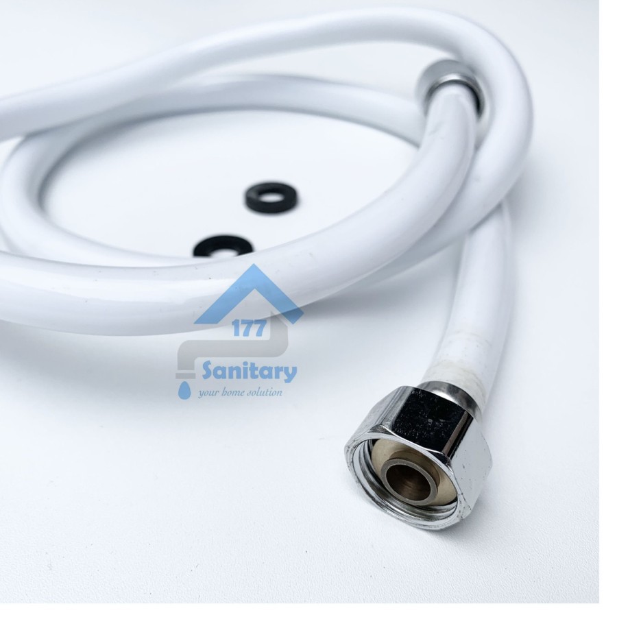 Jual Selang FLEXIBLE SHOWER plastik 120 cm PUTIH F7w - Selang toilet ...