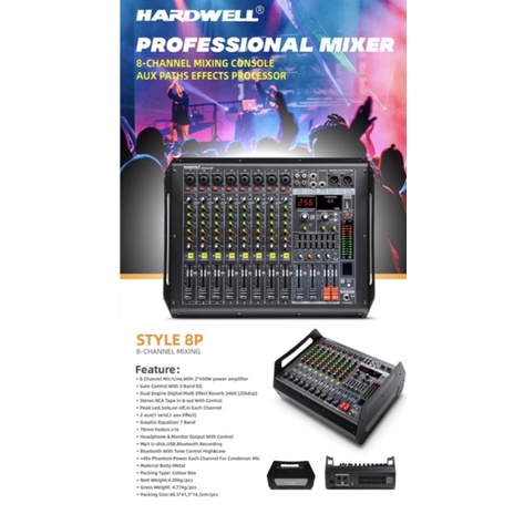 Jual Power Mixer 8 Channel Hardwell STYLE 8P / STYLE8P Original ...