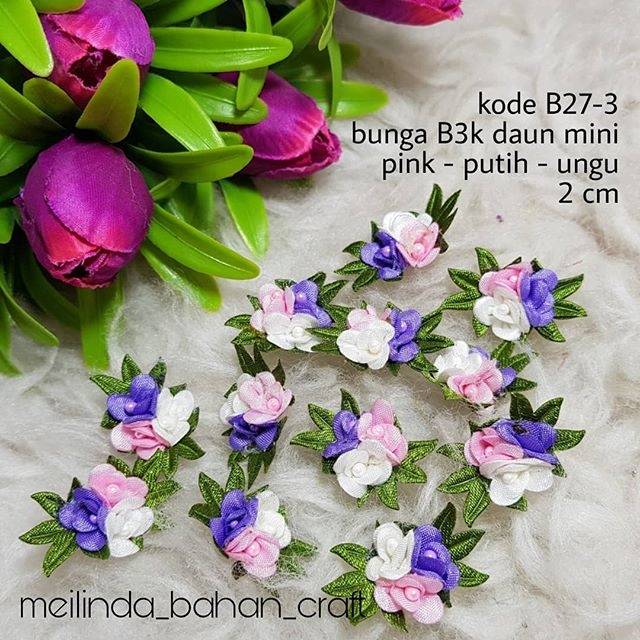 Jual Kode B27 bunga 3k daun mini. Dijual per pak isi 12 pcs | Shopee ...