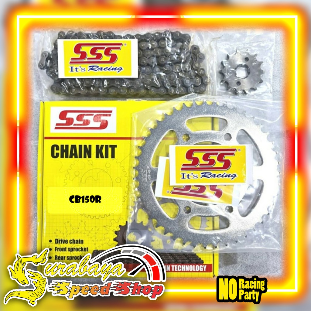Jual SSS Chain Kit Gear Set CBR150 Old New CB150R New Lubang Baut 4 dan ...