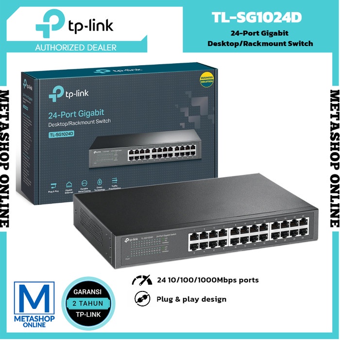 Jual TP-LINK TL-SG1024D 24 Port Gigabit Desktop Rackmount Switch TPLINK ...