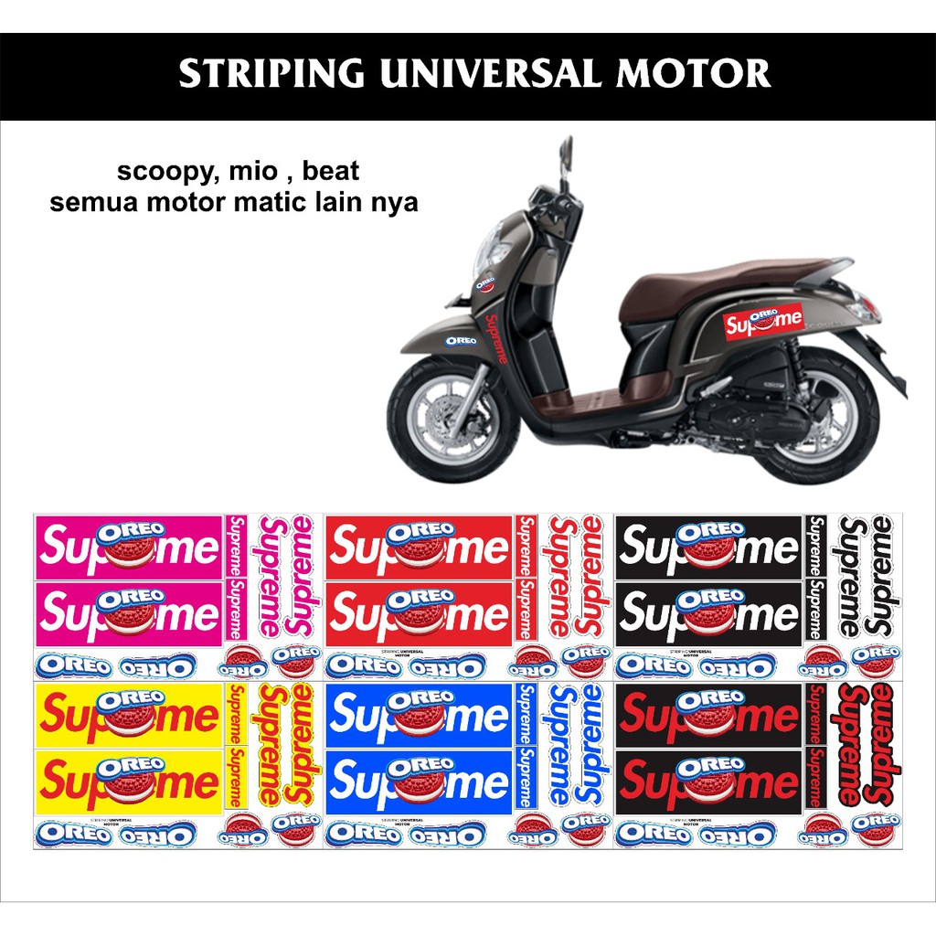 Jual striping supreme universal (semua motor matic) | Shopee Indonesia