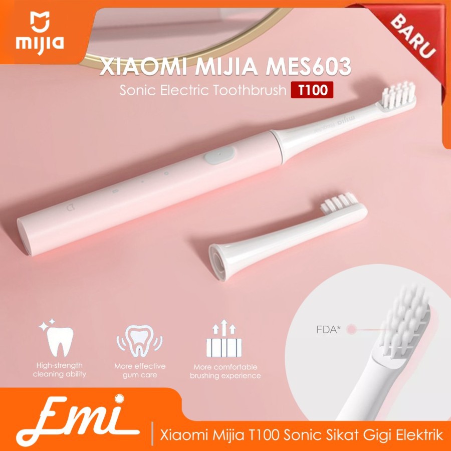 Jual Mijia T100 Sonic Sikat Gigi Elektrik Toothbrush Tooth | Shopee Indonesia
