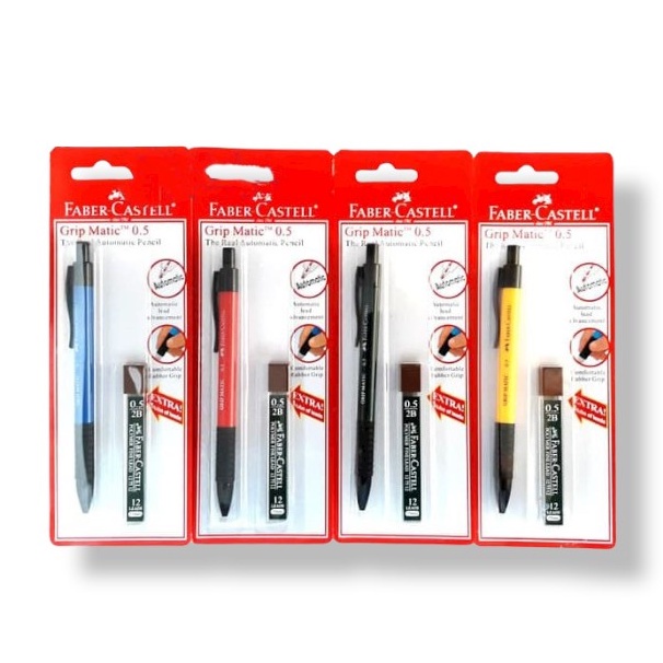 Jual Pensil Mekanik Set Faber Castell Grip Matic #1338 02 Ukuran 0.5 mm ...