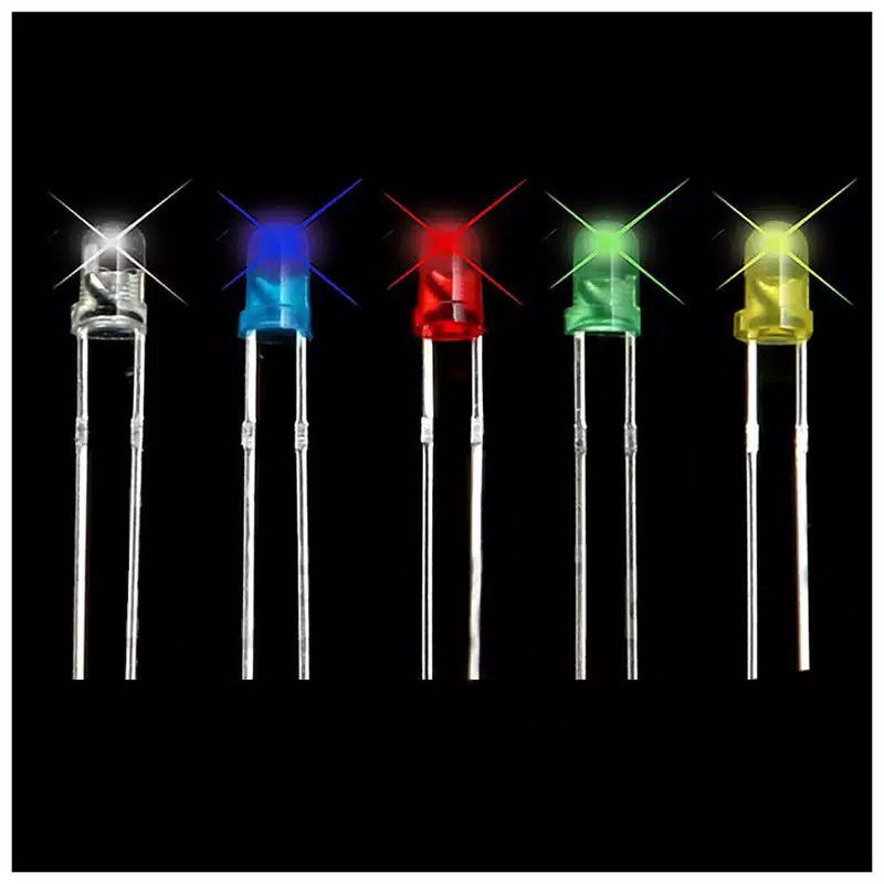 Jual 10pcs Lampu LED 3mm Dop dan Bening Warna Warni | Shopee Indonesia