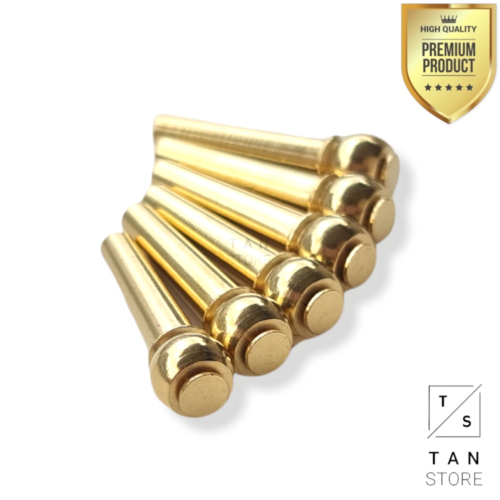 Jual Iron Gold Bridge Pin Besi Emas Gitar Akustik Premium | Shopee ...