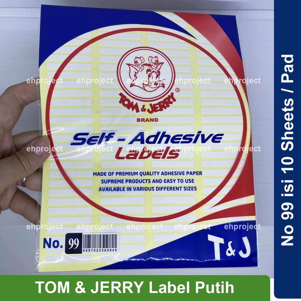 Jual TOM & JERRY Label Putih Paper Sticker Tom n Jerry Label Sticker ...