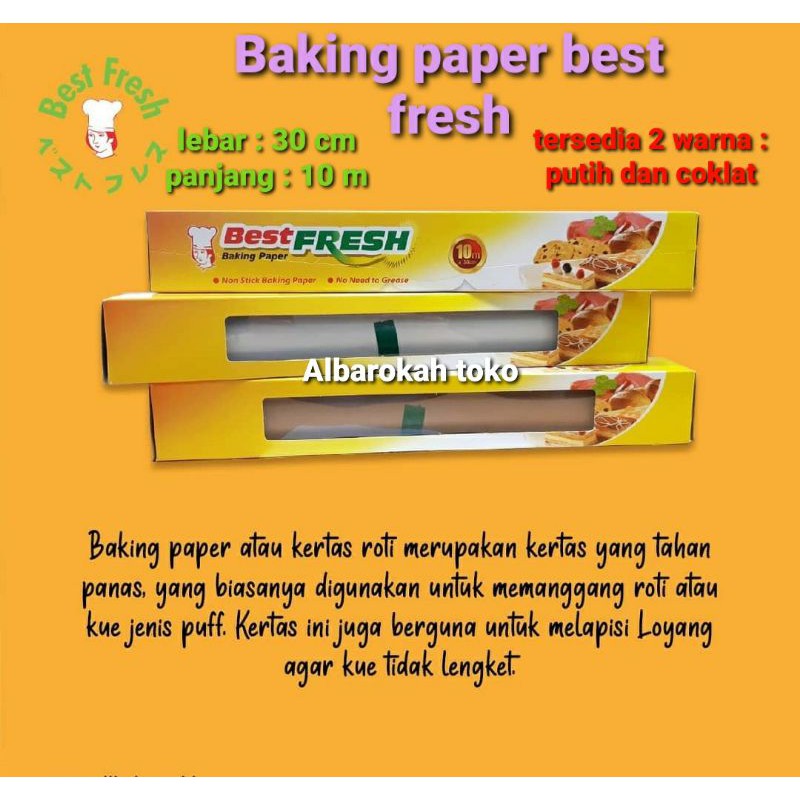 Jual Baking paper Best fresh (food grade) / Kertas roti / kertas alas ...