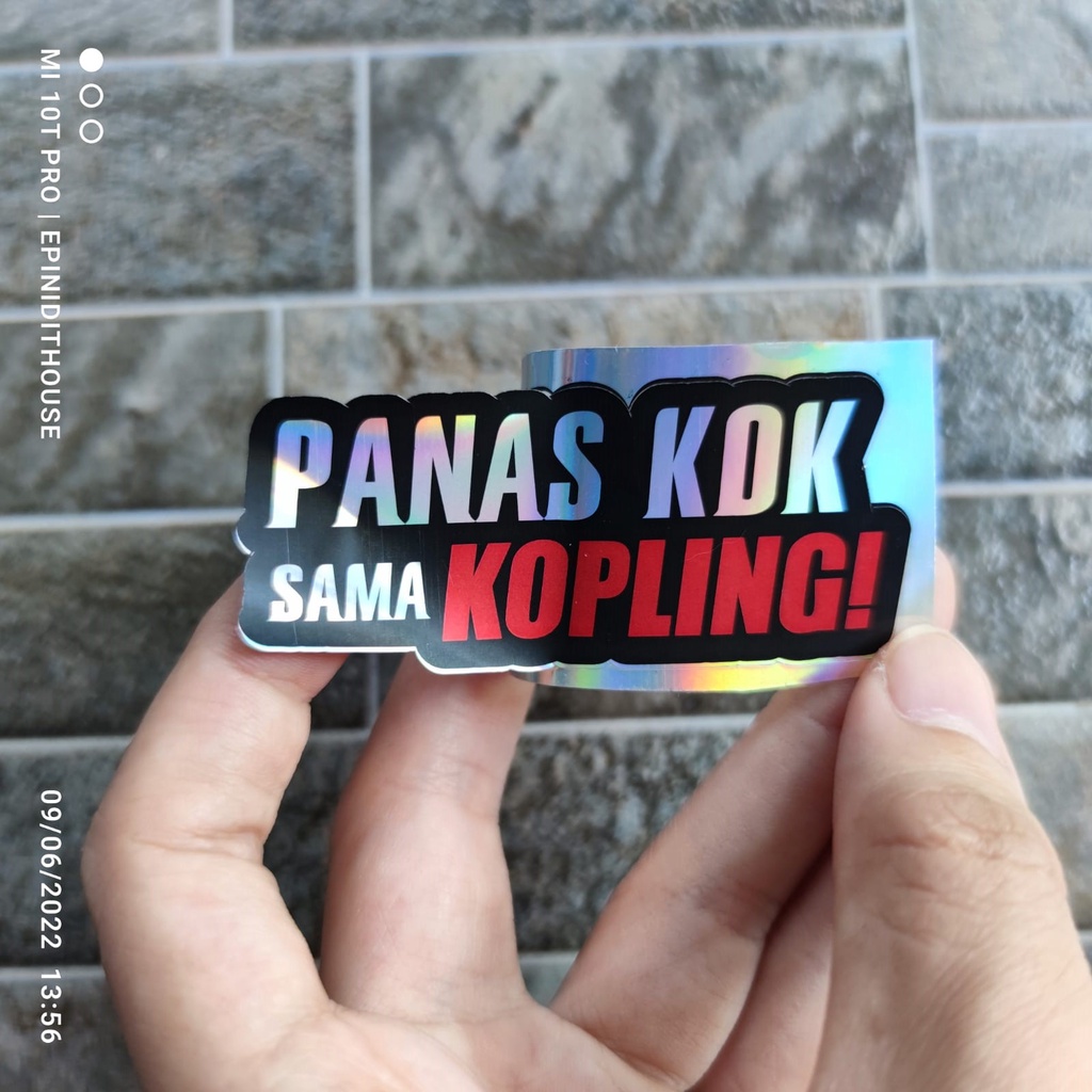 Jual Stiker Panas Kok Sama Kopling Kata Viral Hologram Rainbow Motor ...