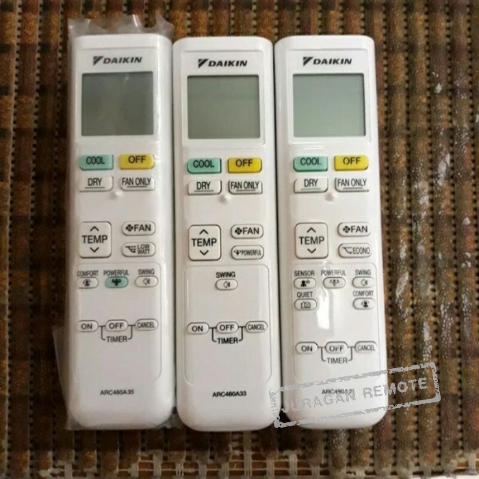 Jual Remot Control AC Remote Ac Daikin Thailand ARC480A33 ARC480A35 ...