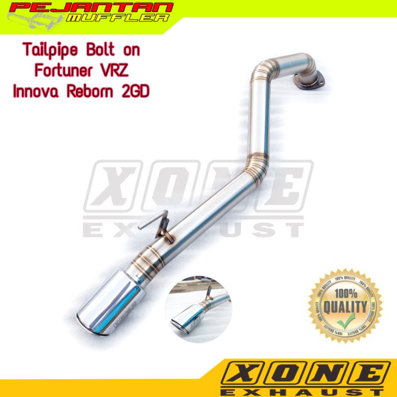 Jual Tailpipe Bolt on Knalpot Fortuner VRZ Innova Reborn 2GD 1GD ...