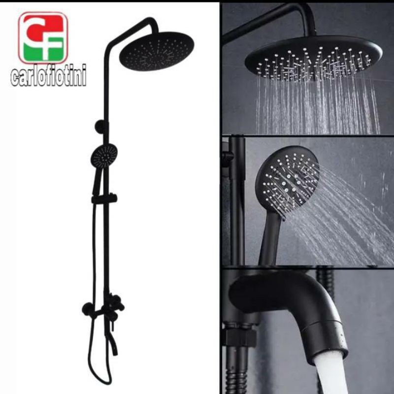 Jual Shower Column Hitam Panas Dingin Kran Mixer / Shower Column Black ...