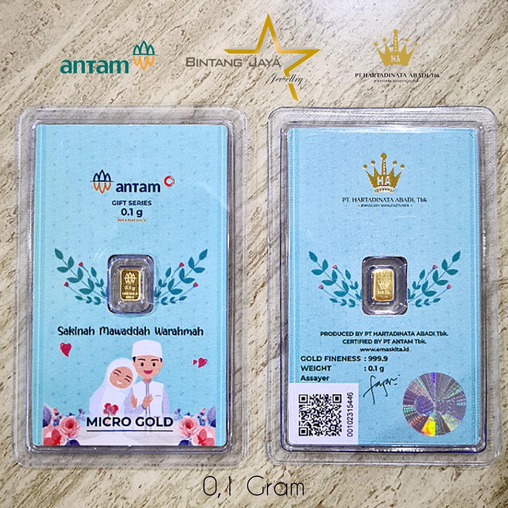 Jual EMAS LOGAM MULIA MICROGOLD ANTAM HARTADINATA MINIGOLD 9999 EMAS ...