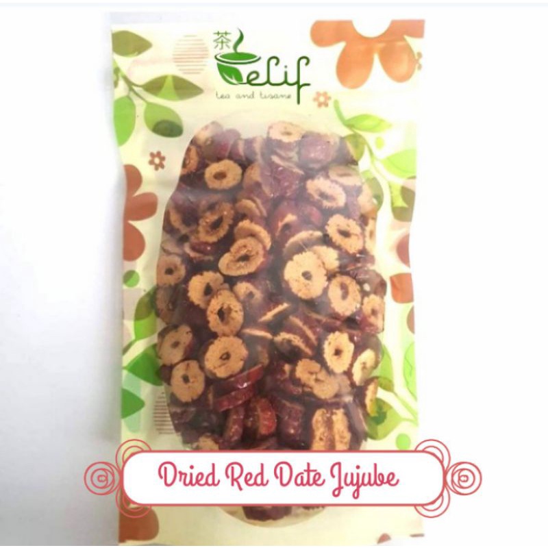 Jual ELIF DRIED FRUITS Organic Dried Red Date Jujube Slice (Buah Kurma ...