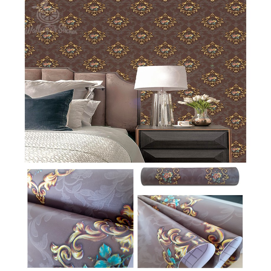Jual Wallpaper Dinding Kamar Tidur Wallpaper Dinding 3D Wallpaper Dinding Premium 45Cm X 8m ...