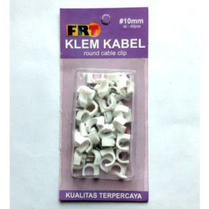 Jual KLEM KABEL FRT 10mm/ROUND CABLE CLIP/Klem Kabel Listrik Clip Klip ...
