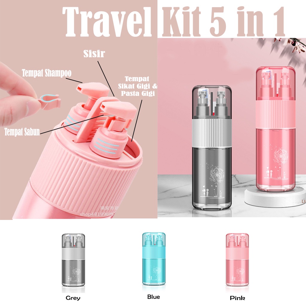 Jual Travel Toiletries Kit / Tempat Sikat Gigi Sabun Cair Odol Handuk ...