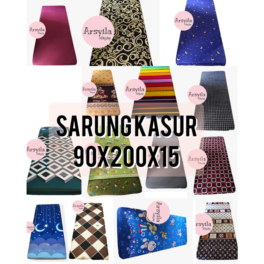 Jual Sarung kasur busa sleting 90x200x15 no.4 | Shopee Indonesia