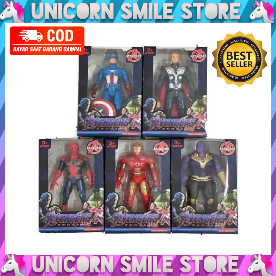 Jual MAINAN ANAK ROBOT SUPERHERO AVENGERS 5 PCS IROMAN CAPTAIN THOR ...