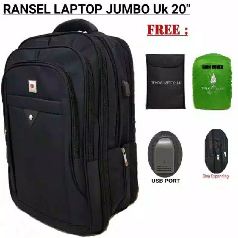 Jual Ransel laptop polo clasic / ransel jumbo polo clasic size 20inc ...