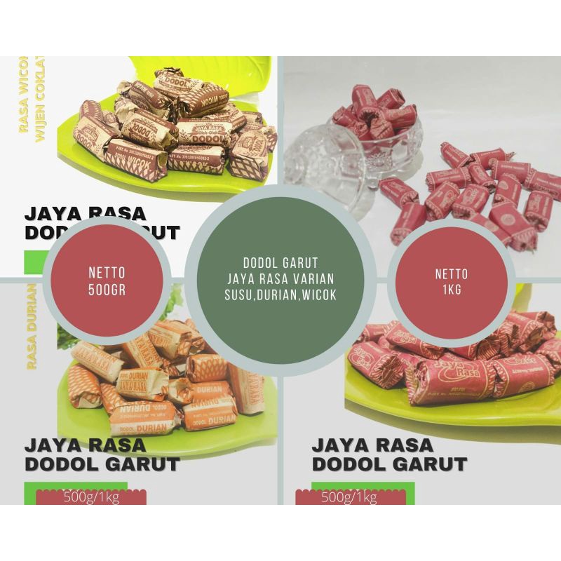 Jual Dodol Garut 500g/ Dodol Garut 1kg Varian Rasa susu,Rasa durian ...