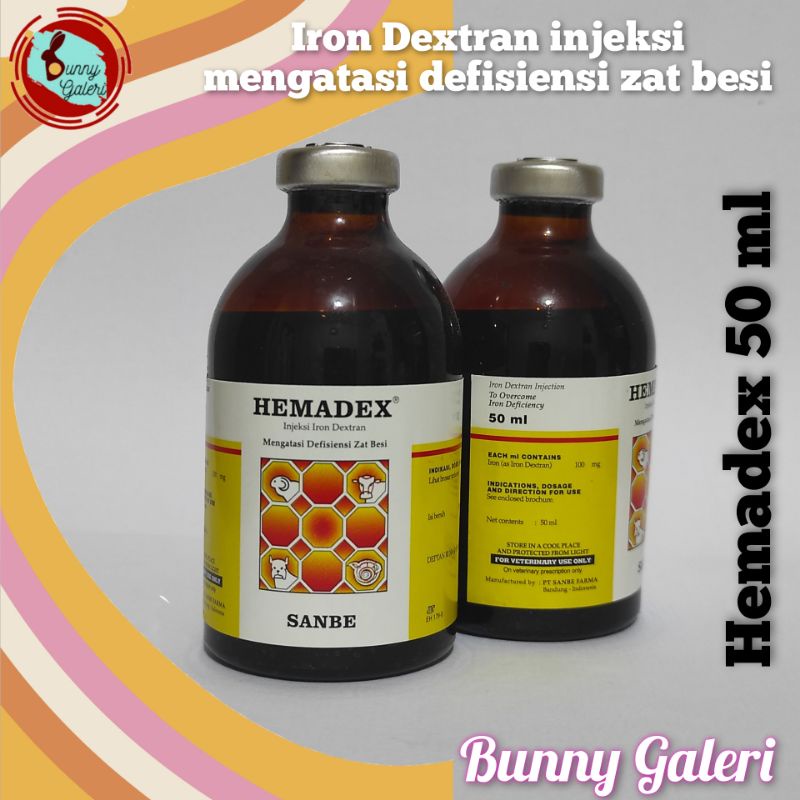 Jual HEMADEX 50 ml, Iron Dextran 100 mg dalam bentuk injeksi untuk ...
