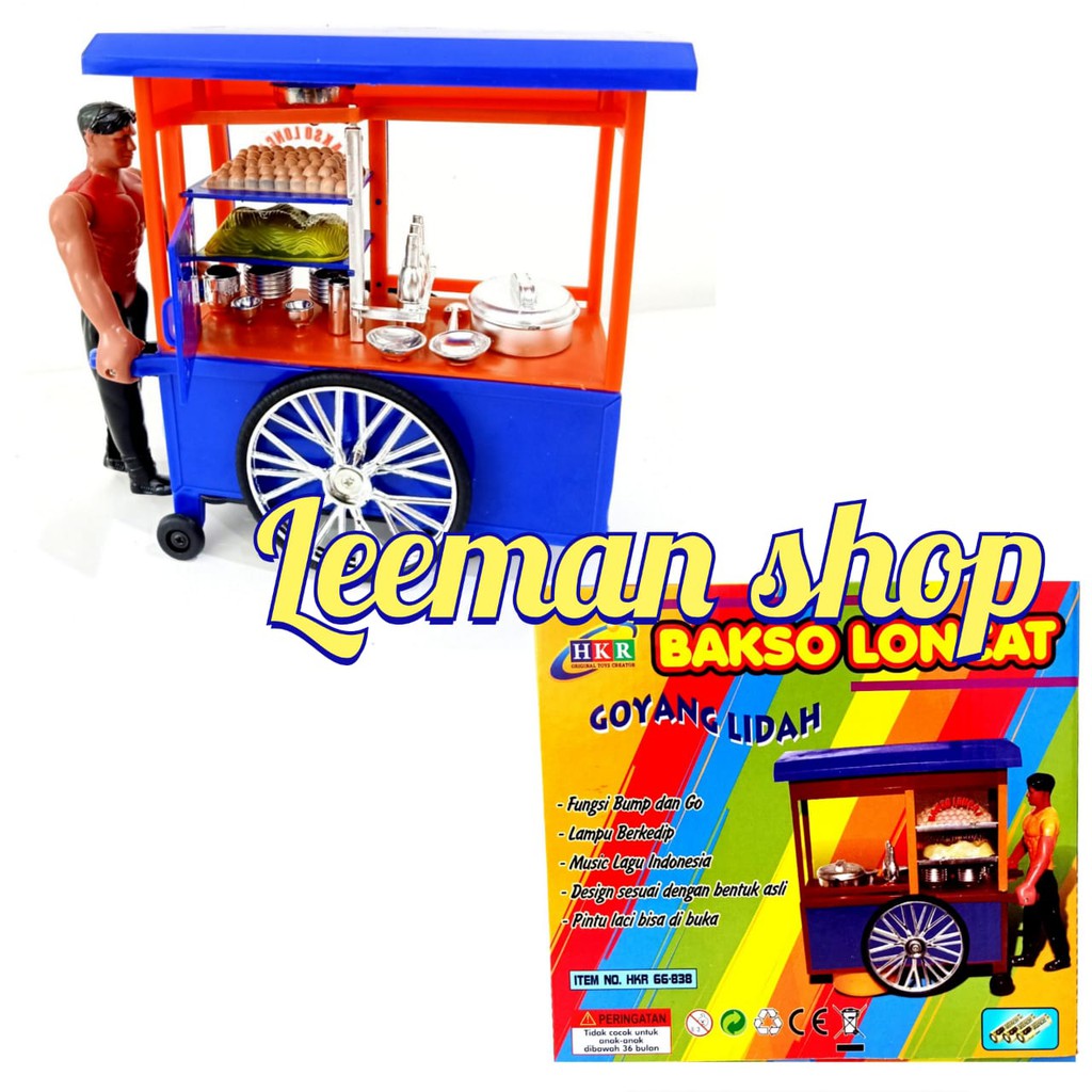 Jual MAINAN GEROBAK ABANG TUKANG BAKSO LONCAT GOYANG LIDAH | Shopee ...