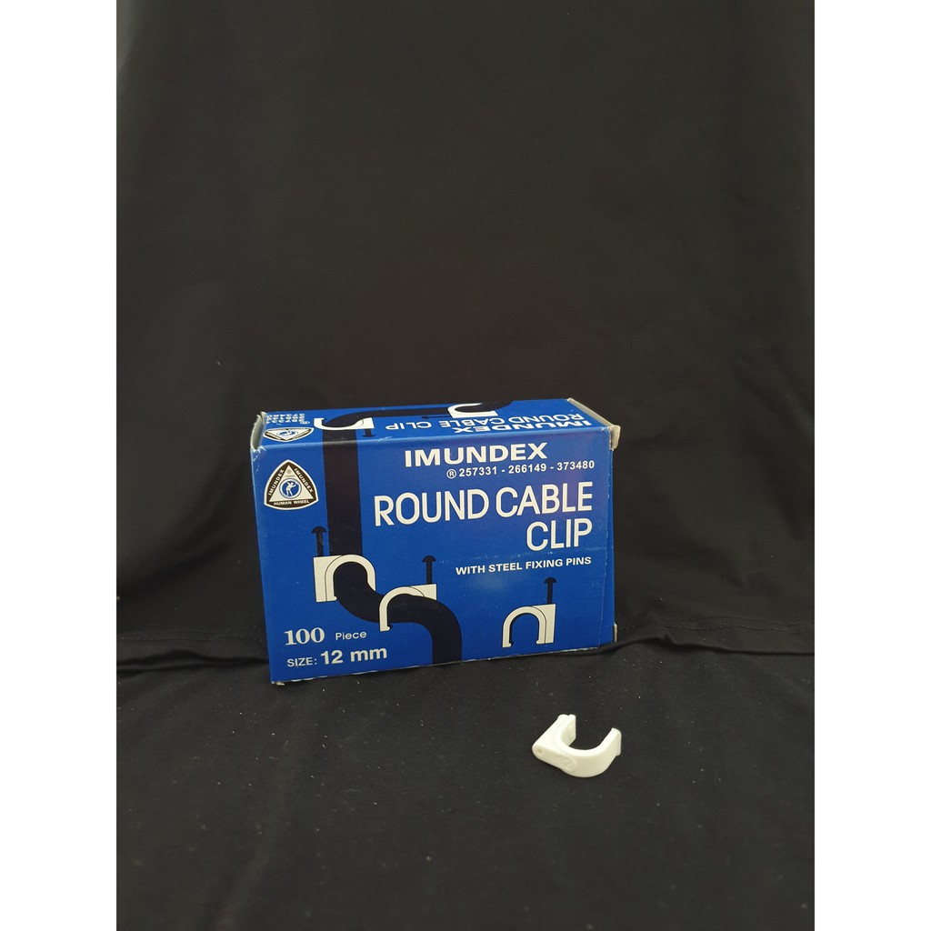 Jual KLEM KABEL / CABLE CLAMP / CABLE CLIP IMUNDEX 12mm ( 100 pcs ...