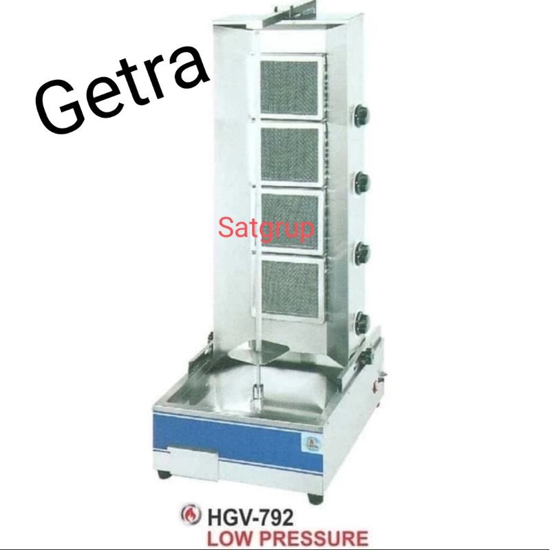 Jual mesin gas kebab grill HGV-791 getra stainless kebab 3 burner hgv ...