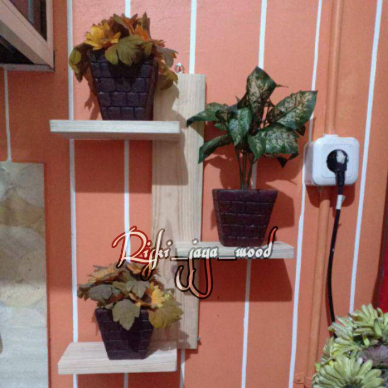 Jual Rak bunga dinding sap 3 DD / tempat bunga / dekorasi dinding ...