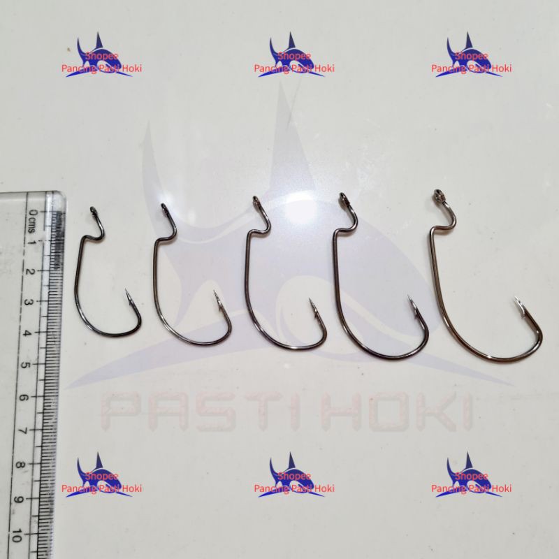 Jual mata pancing soft lure / worm hook | Shopee Indonesia