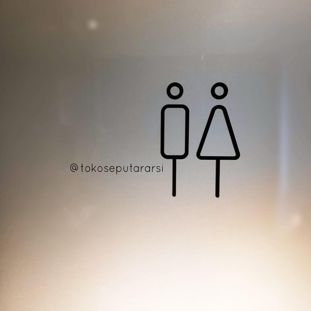 Jual TOILET SIGN - RESTROOM SIGN - 2 SET - TANDA LOGO TOILET MODERN ...