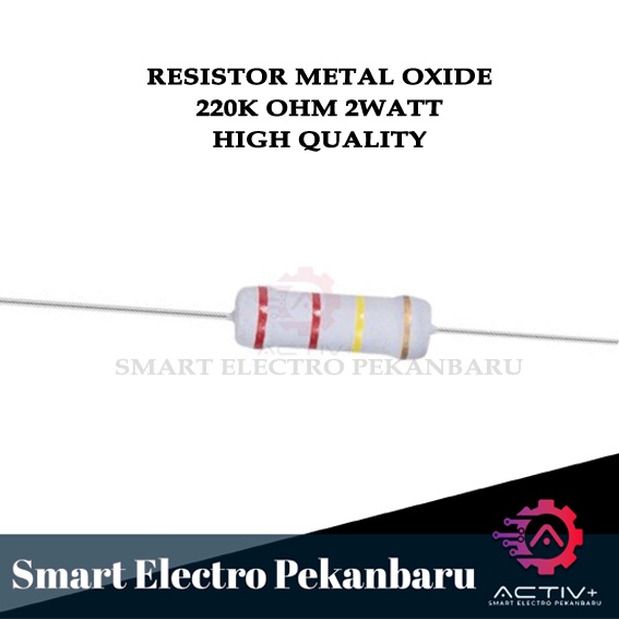 Jual ORIGINAL RESISTOR 220K OHM 2W Metal Oxide 5% 220KOHM 2 WATT 220K ...