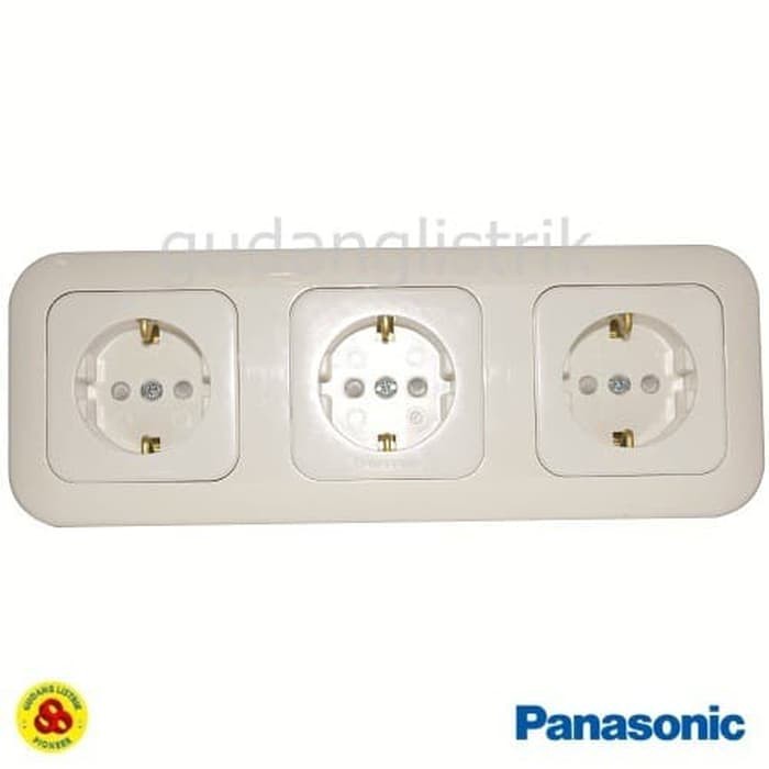 Jual Panasonic Stop Kontak 3 Gang Inbow WEJ7823 Wide Series | Shopee ...