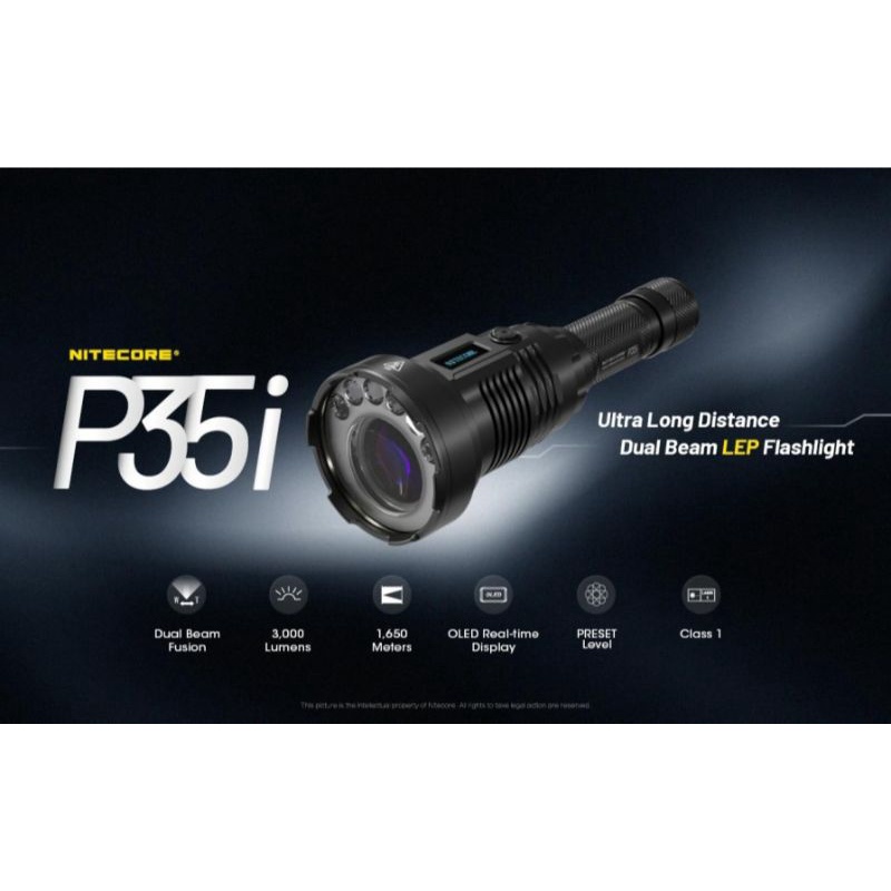 Jual Senter Nitecore P35i 3000 Lumens Ultra Long Range 1650 Meter ...